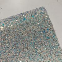 China 1.4mm 3D Holographic Wallpaper Metallic Chunky Glitter Fabric for sale