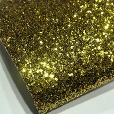China Artificial Leather Fireproof 50m/Roll Chunky Glitter Fabric for sale