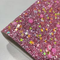 China Shoes Abrasion Resistant 0.7mm 54/55' Chunky Glitter Fabric for sale