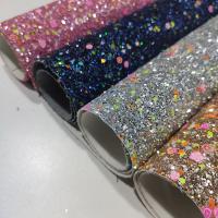China Shoes Abrasion Resistant 0.7mm 54/55' Chunky Glitter Fabric for sale