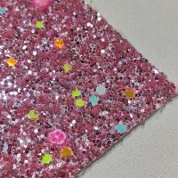 China Shoes Abrasion Resistant 0.7mm 54/55' Chunky Glitter Fabric for sale