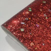 China 54/55' 50m/Roll Polymer Clay Glitter Leather Fabric for sale