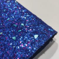 China Bag 1.4mm 54/55' Sequin Sparkle Glitter PU Leather Fabric for sale