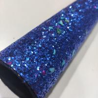 China Bag 1.4mm 54/55' Sequin Sparkle Glitter PU Leather Fabric for sale