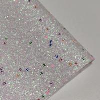 China Decorative Hexagon Mixed Glitter Leather Fabric 30m/Roll for sale