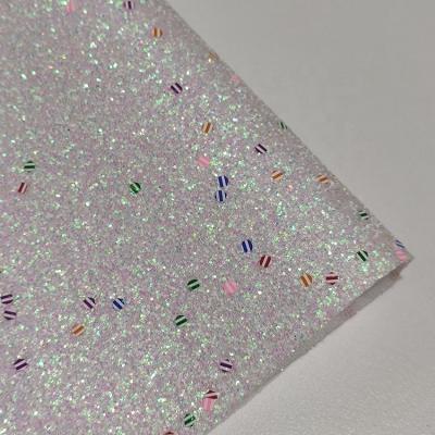 China Decorative Hexagon Mixed Glitter Leather Fabric 30m/Roll for sale
