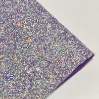 China Decorative Hexagon Mixed Glitter Leather Fabric 30m/Roll for sale
