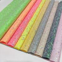 China Decorative Hexagon Mixed Glitter Leather Fabric 30m/Roll for sale