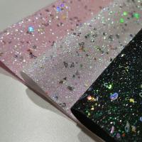 China Colorful Artificial Chunky Glitter Fabric For Decoration for sale