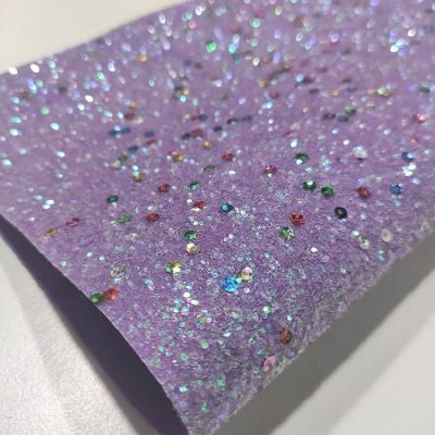 China Shiny Metallic Sequin Chunky Glitter Fabric For Shoes Bags for sale