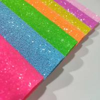 China 1.4mm PU Glitter Leather Fabric for sale