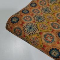 China Eco Friendly Wallet Bag Printed Cork Fabric Portugal Pattern for sale