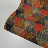 China Eco Friendly Wallet Bag Printed Cork Fabric Portugal Pattern for sale