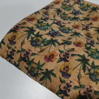 China Customized Soft Vegan Printed Natural Cork Fabric 1.0mm Thick for sale