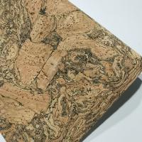 China Eco-friendly coffee Natural carbonized Cork Fabric for bag wallet for sale