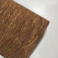 China Eco-friendly coffee Natural carbonized Cork Fabric for bag wallet for sale