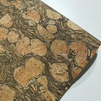 China Eco-friendly Portugal recyclable Natural carbonized Cork Fabric for bag wallet for sale