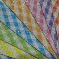 China DIY hairbow decoration shoe bag Grade 3 Chunky Glitter Sheet Leather Fabric for sale