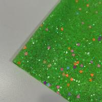 China DIY hairbow decoration shoe bag metallic Grade 3 chunky Glitter Sheet Leather Fabric for sale