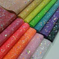 China DIY hairbow decoration shoe bag metallic Grade 3 chunky Glitter Sheet Leather Fabric for sale