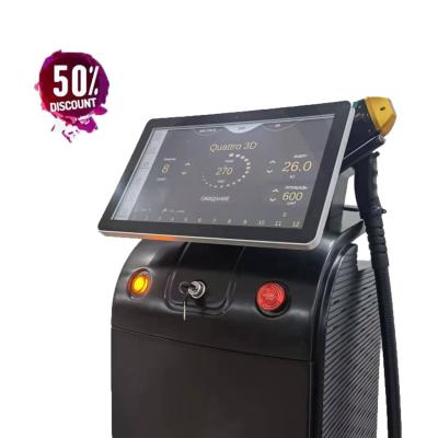China CJ 50% Off 4K Screen Laser Epilation Ice Titanium 1200W 1600W 4 Waves Laser 808Nm Diode Laser Hair Removal Machine for sale