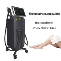 China 1200W/1600W Medical Laser Titanium 3 Waves Diode Laser Ice 808nm Laser Hair Removal Machine With 2 Handles for sale