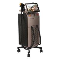 China LASER 2023 beauty equipment Diode Ice Titanium platinum Dual Connectors Diode Laser 755+808+1064 hair removal machine for sale