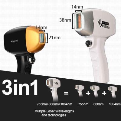 China CE ISO Diode Laser Hair Removal Machine 2000W 4 Wavelength 755 808 940 1064nm for sale
