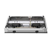 China Double Burner Gas Stove Glass Countertop Energy Saving Ignition Device OEM ODM Factory for sale
