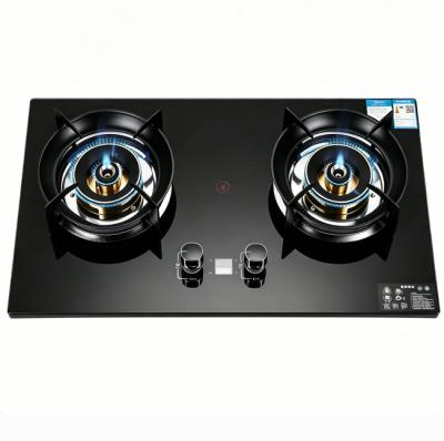 China Built In Installation Tempered Glass Surface Gas Cooker Stove 2 Burner OEM ODM Factory for sale