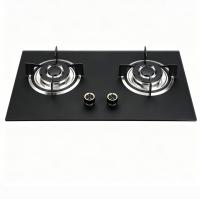 China Built in 2 Shabaf Burners Cooker Glass 60CM Gas Hob Kitchen OEM ODM Manufacturer for sale