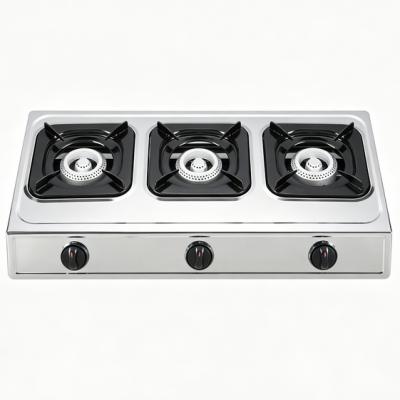 China 3 Honeycomb Burners Table Top Gas Stove Stainless Steel Indoor OEM ODM Factory for sale
