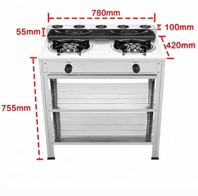 China 2 Burner Portable Gas Stove Free Standing Indoor ODM/OEM Kitchen Cookers for sale
