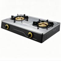 China SS double Burners Table Top Gas Stove Stainless Steel Indoor ODM OEM Manufacturer for sale