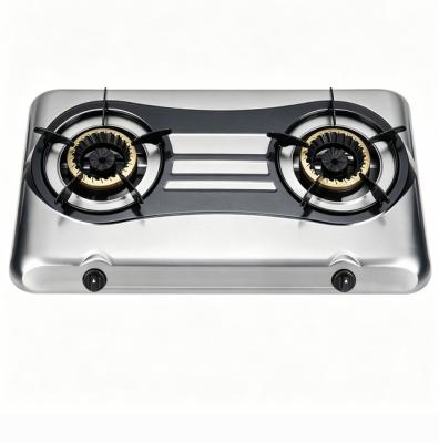 China Teflon Table Top Gas Cooker 2 Burner Powder Coated Cooking ODM OEM Manufacturer for sale