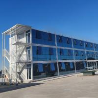 China Flat Pack Steel Sandwich Panel Container Office Apartment Mall Workshop Modern Mobile HousePrefab Container House for sale