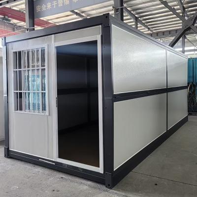 China Foldable Container Houses 20ft Office Folding Fold Out M Type Prefabricated Container House for sale