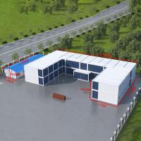 China Modern Detachable Flat Pack Container House for Hotel Use Rotproof Waterproof Fireproof 20FT/40FT Customizable Size for sale