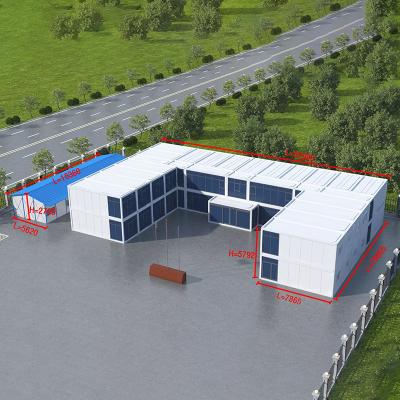 China Modern Detachable Flat Pack Container House for Hotel Use Rotproof Waterproof Fireproof 20FT/40FT Customizable Size for sale