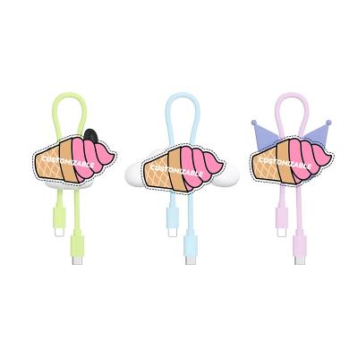 China New doll three-dimensional Pacha dog blue data cable cute creative pendant girls portable net celebrity phone data cable for sale