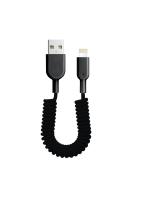 China Spring Coiled USB Cable Retractable Fast Charging Data Cord For Mobile Phone Tablet Car Use for sale