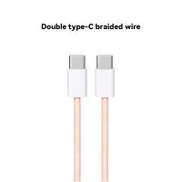 China Pink Braided USB-C to USB-C Cable PD Fast Charge High Speed Data Sync for sale