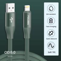 China FOCUSES Multi Color Lightning Cable Fast Charging USB Charger Cord For iPhone for sale