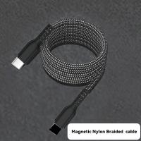 China Magnetic Braided USB-C Cable Tangle Free Fast Charging Durable Cord For Laptop Phone for sale