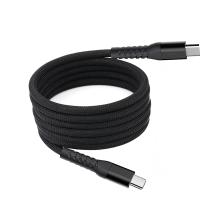 China White Braided USB C to USB C Fast Charging Cable PD 100W Data Cord for sale