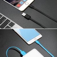China 1M 2.4A Lightning  USB Data Transfer Cable Flat USB Charging Cable for sale
