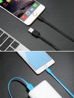 China 1M 2.4A Lightning USB Data Transfer Cable Flat USB Charging Cable for sale