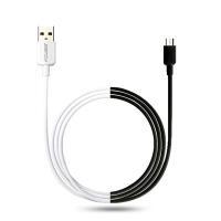China FOCUSES Micro USB Cable Fast Charging Data Sync Cord Alloy Connector TPE Wire 1M 2M 3M For Samsung Xiaomi Huawei Android Mobile Phone Charger Cable White for sale