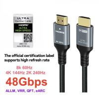 China 5M OEM 8K 60Hz HDMI2.1 Cable Durable Nylon Braided 48Gbps for sale