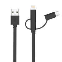 China 3 in 1 Multi USB Charging Cable 2.4A Fast Charging Data Sync Cord for iPhone Type‑C Micro USB Phones for sale